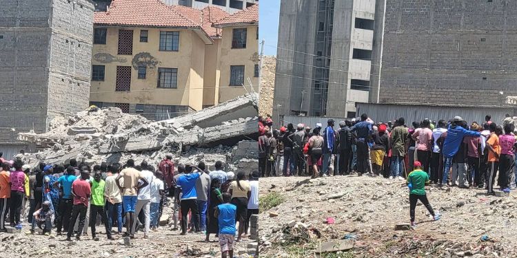 Building Collapses In Blue Estate Area, Shauri Moyo Nairobi
