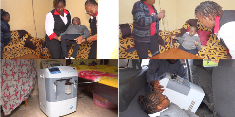 Terry Charity Takes Exams With An Oxygen Cylinder